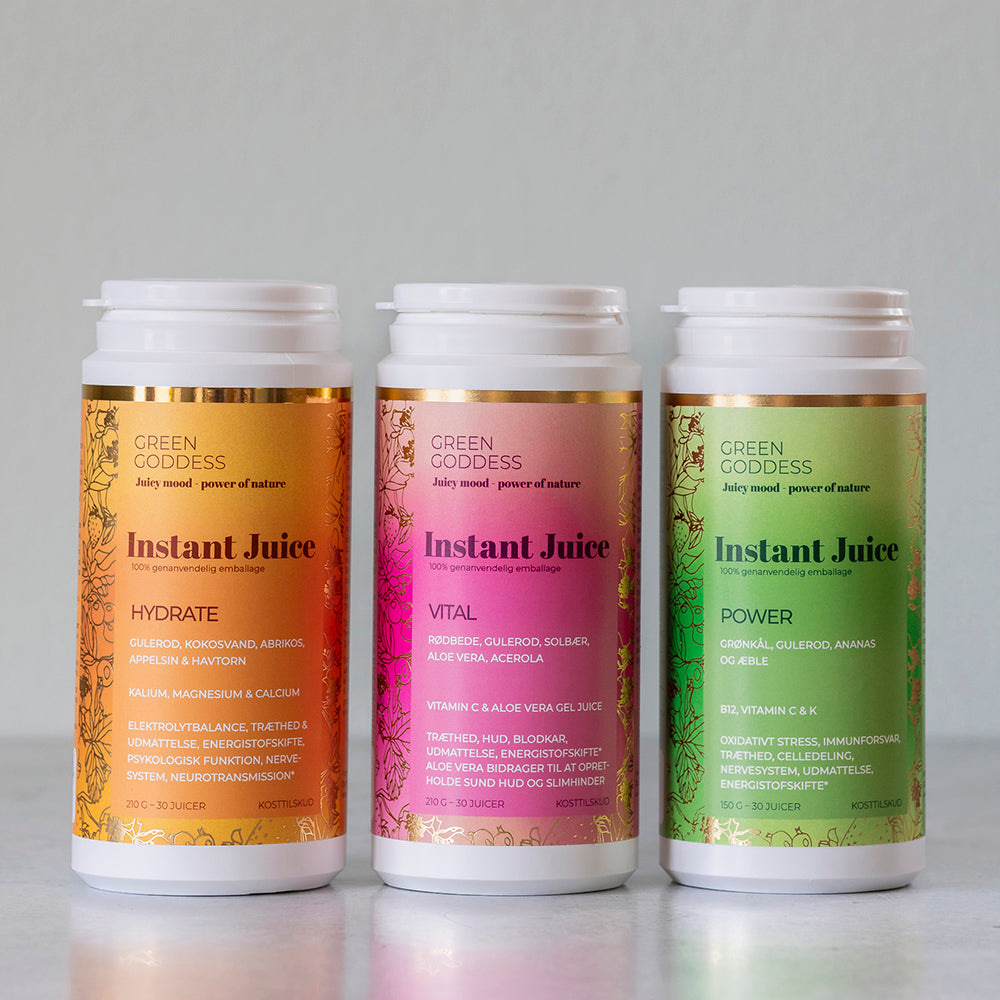 Instant Juice | Vælg mellem 3 varianter Green Goddess juice pulver 🥕